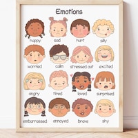 Toddler Big Feelings Chart Bold - Etsy Canada