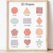 2D Shapes Poster Preschool Educational Posters for Toddlers | Etsy