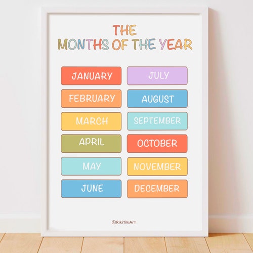 Days of the Week Classroom Posters Printable Montessori - Etsy
