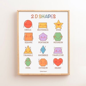 Geometric Shapes Toddler Classroom Posters, Printable Montessori ...