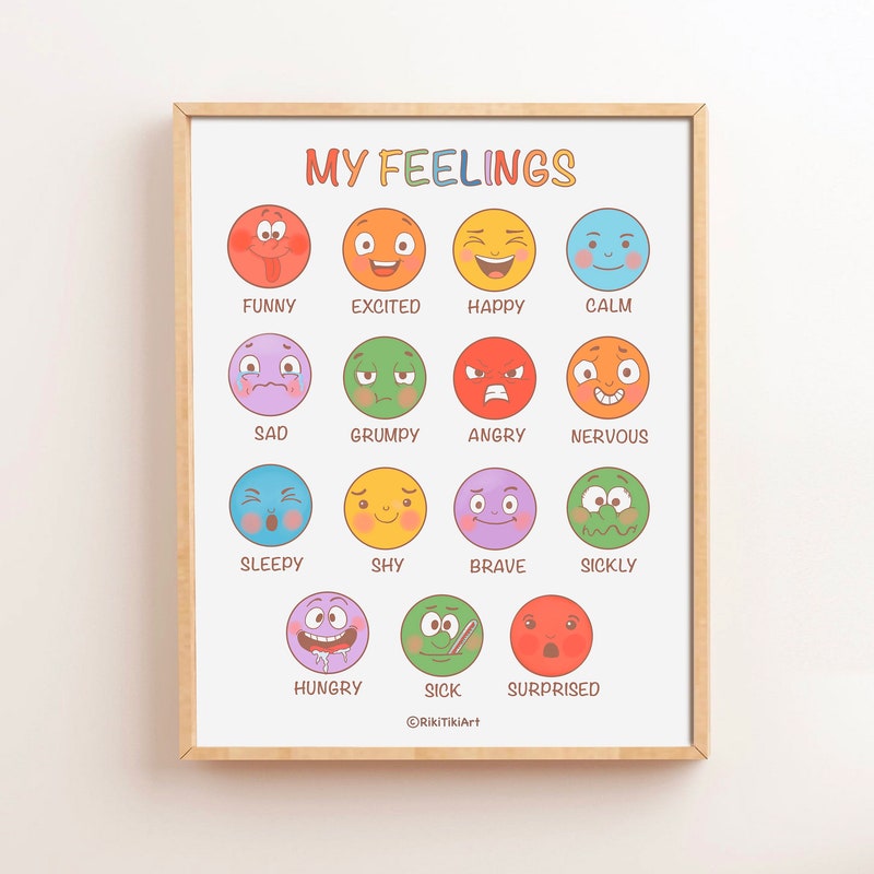 Feelings Chart Downloadable - Etsy