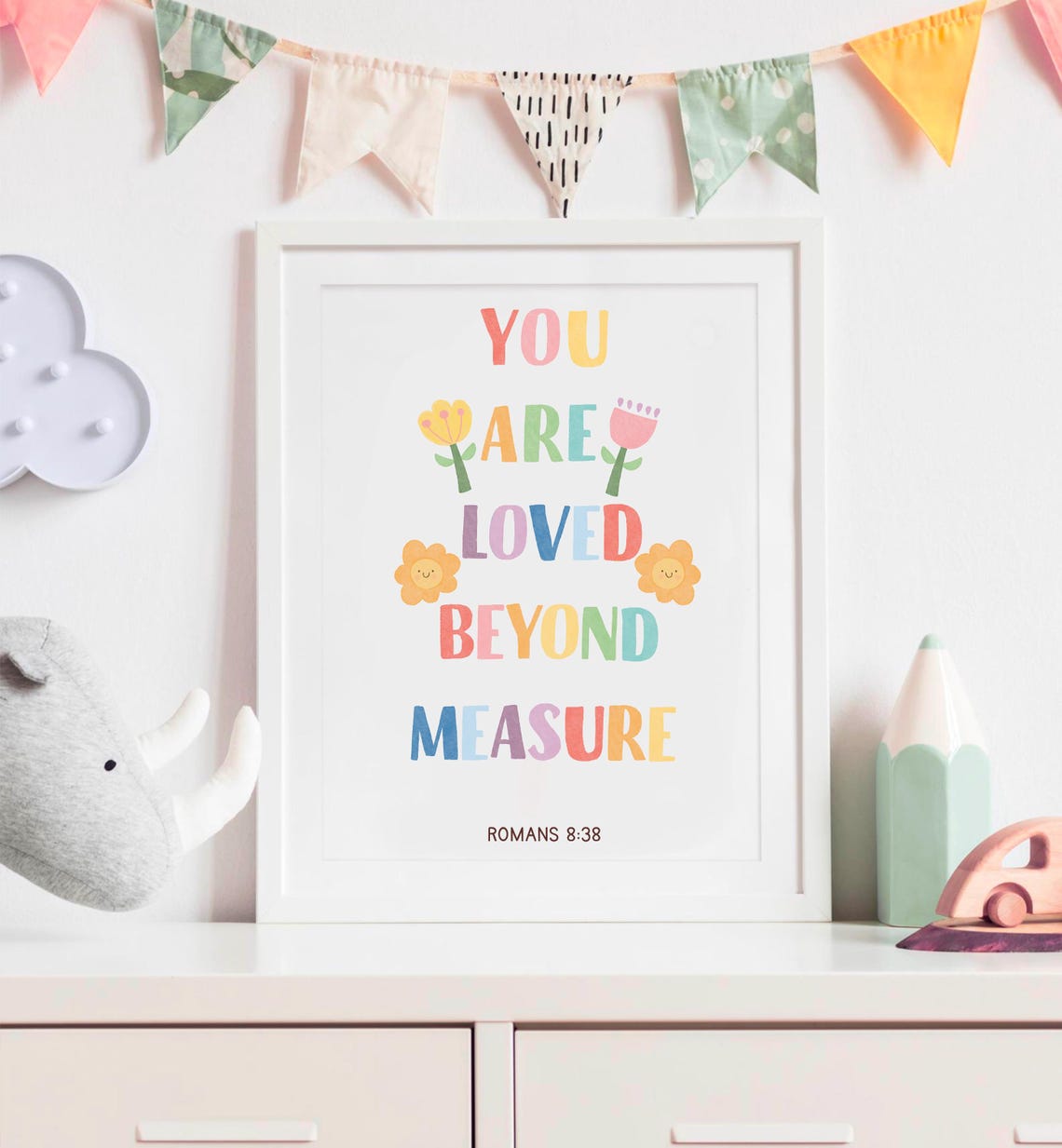 You Are Loved Beyond Measure Poster: Christian Nursery Decor (digital ...