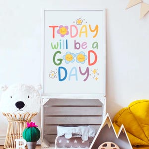 Today Will Be A Good Day Calming Corner Poster Mental Health Kids Room ...