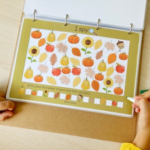 Fall Busy Book Printable Quiet Book Homeschool Learning Materials ...