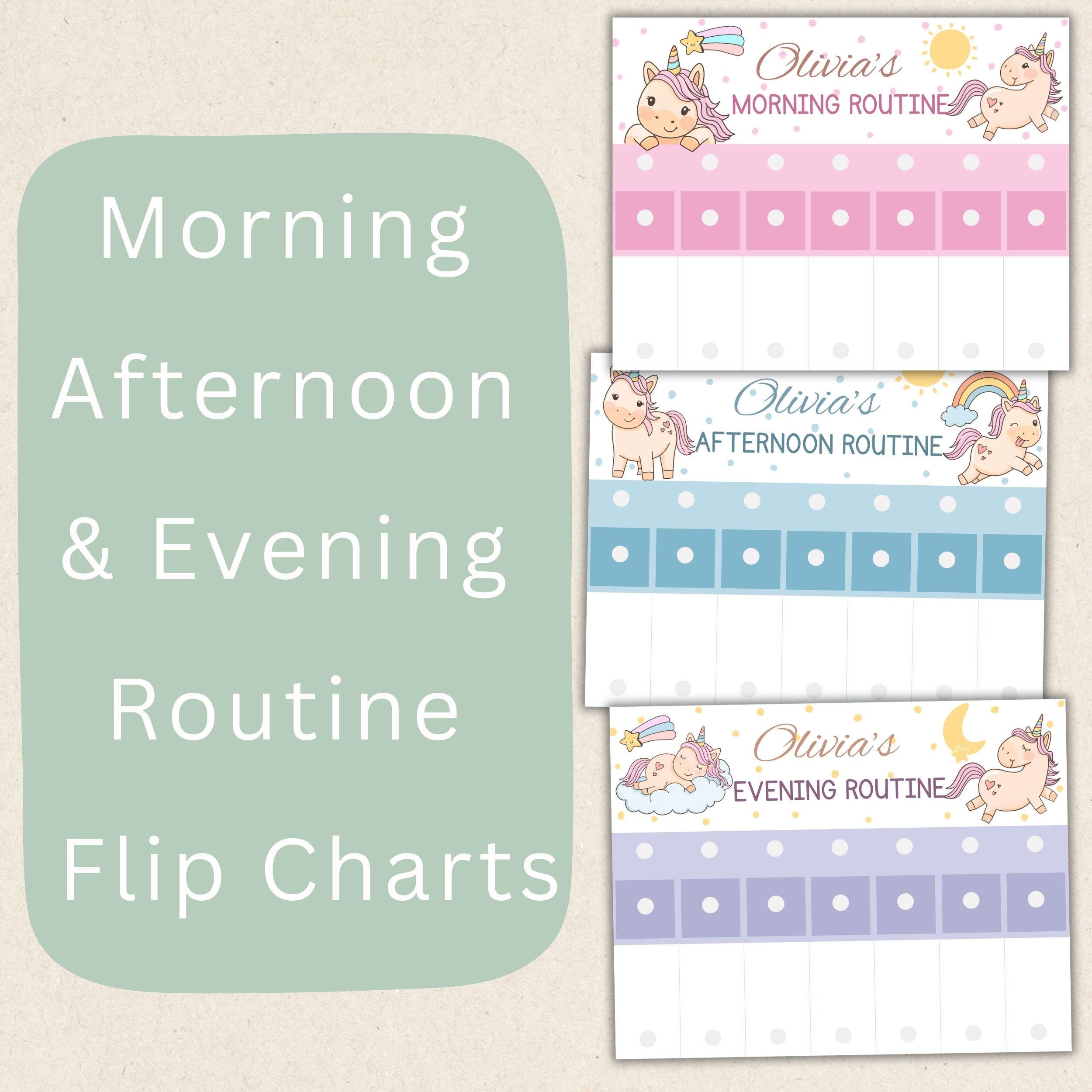 Girls Routine Chart Unicorn Daily Chore Chart Toddler Visual Schedule ...
