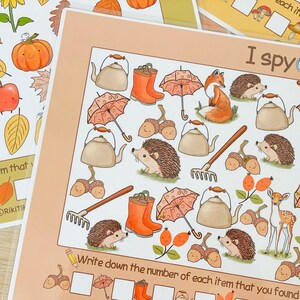 Fall I Spy Game for Toddler I Spy Printable Activities Fall Autumn ...