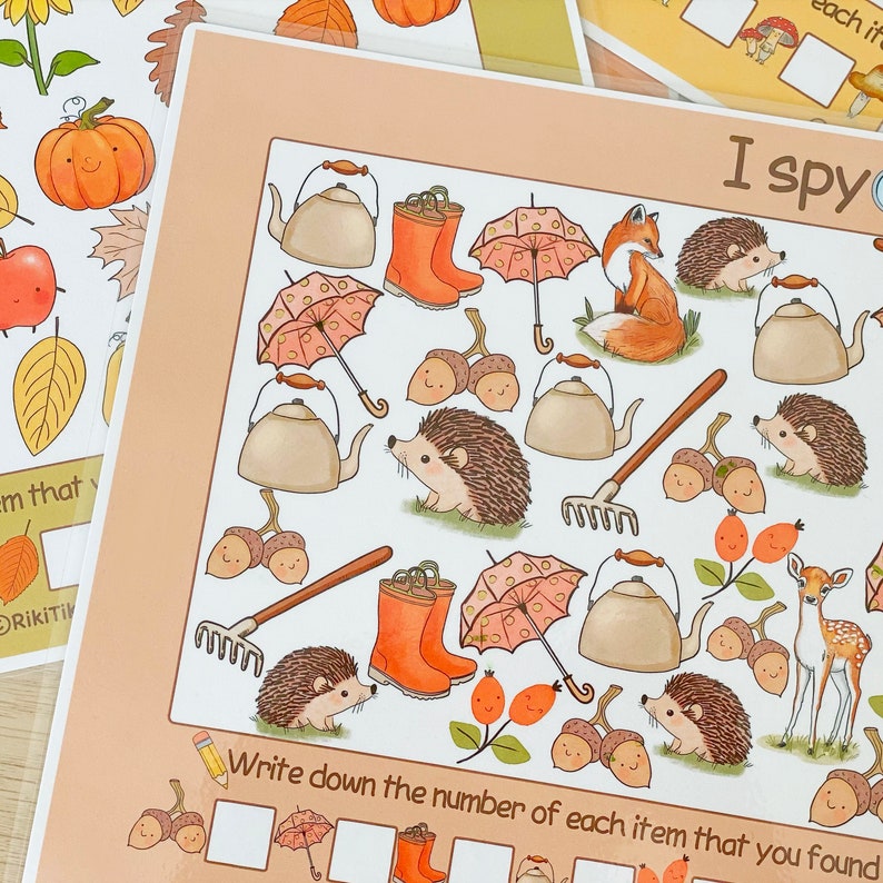 Fall I Spy Game for Toddler I Spy Printable Activities Fall - Etsy