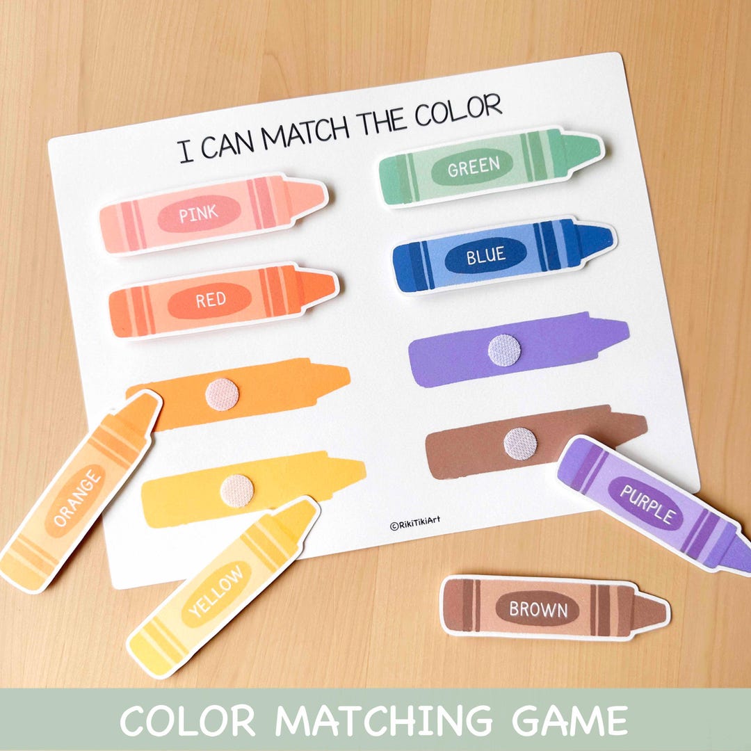 Color Sorting Montessori Printable Activity Preschool Matching ...