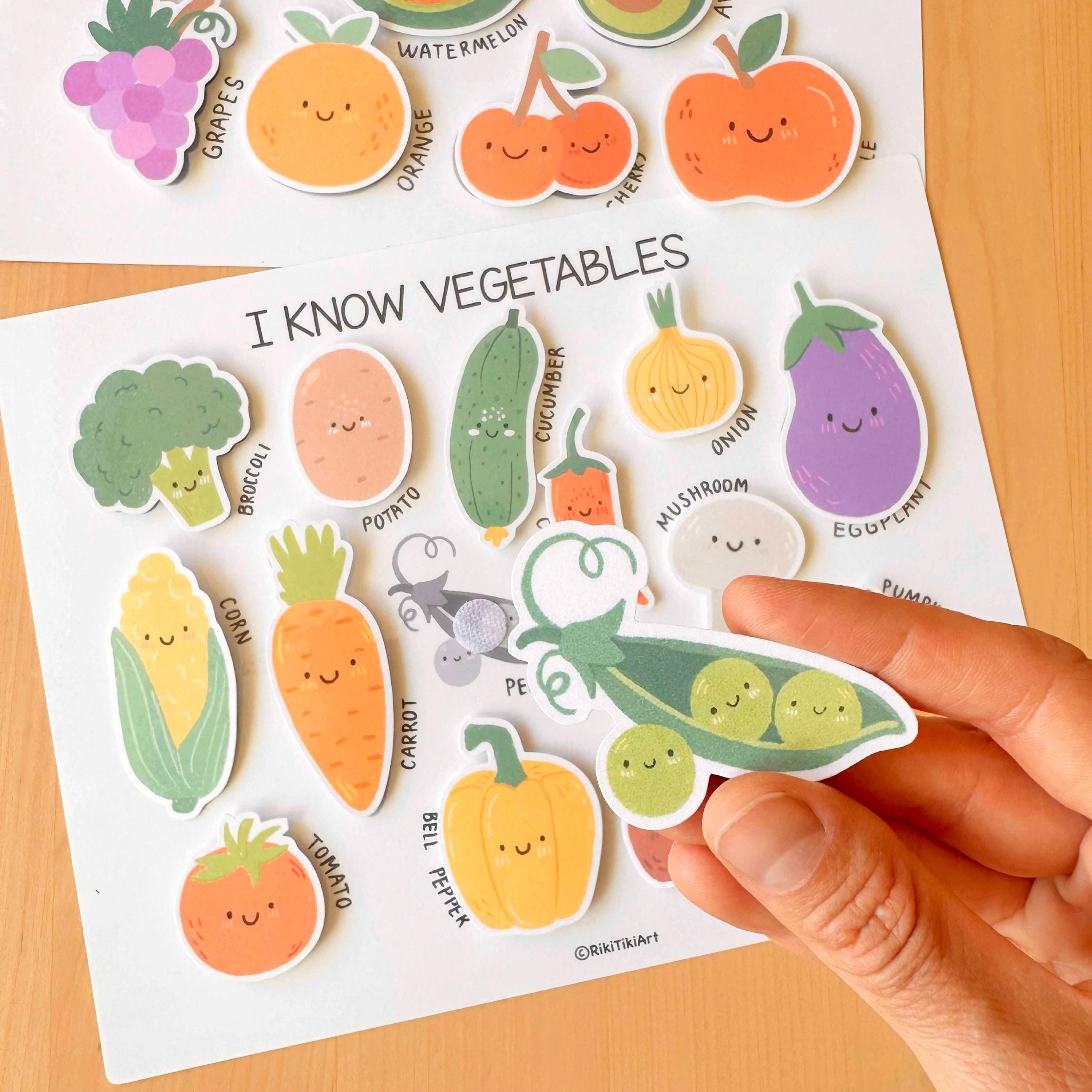 Fruits and Vegetables Matching Activity Preschool Printables Montessori ...