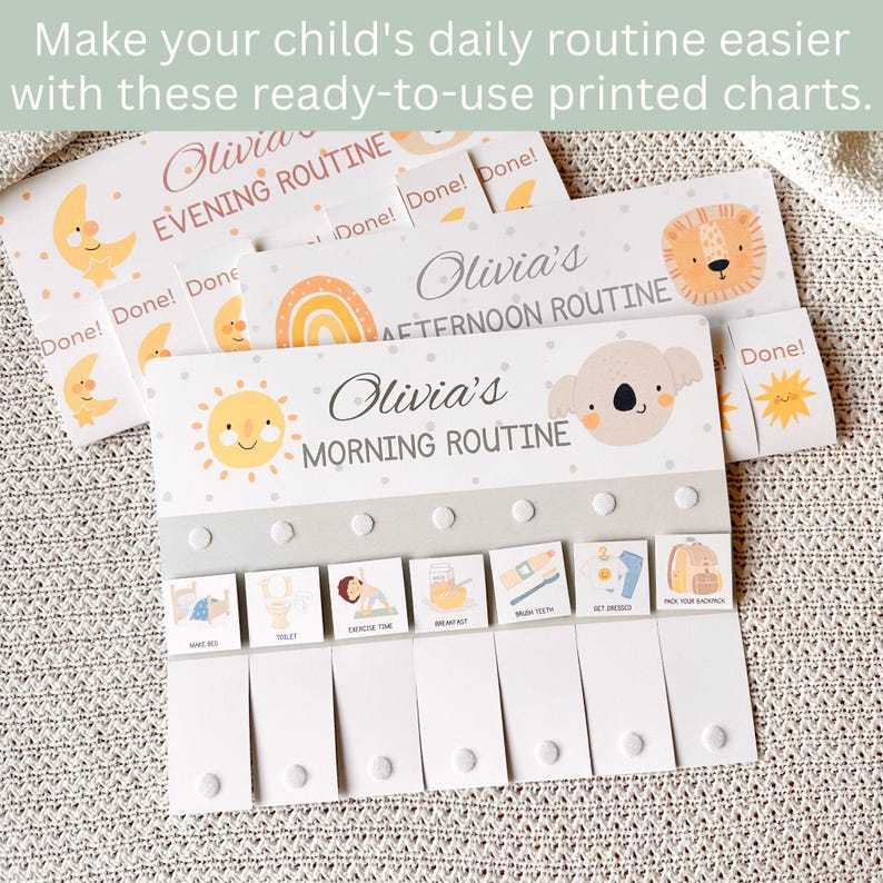 Personalized Kids Routine Flip Chart: Daily Visual Chore Schedule - Etsy