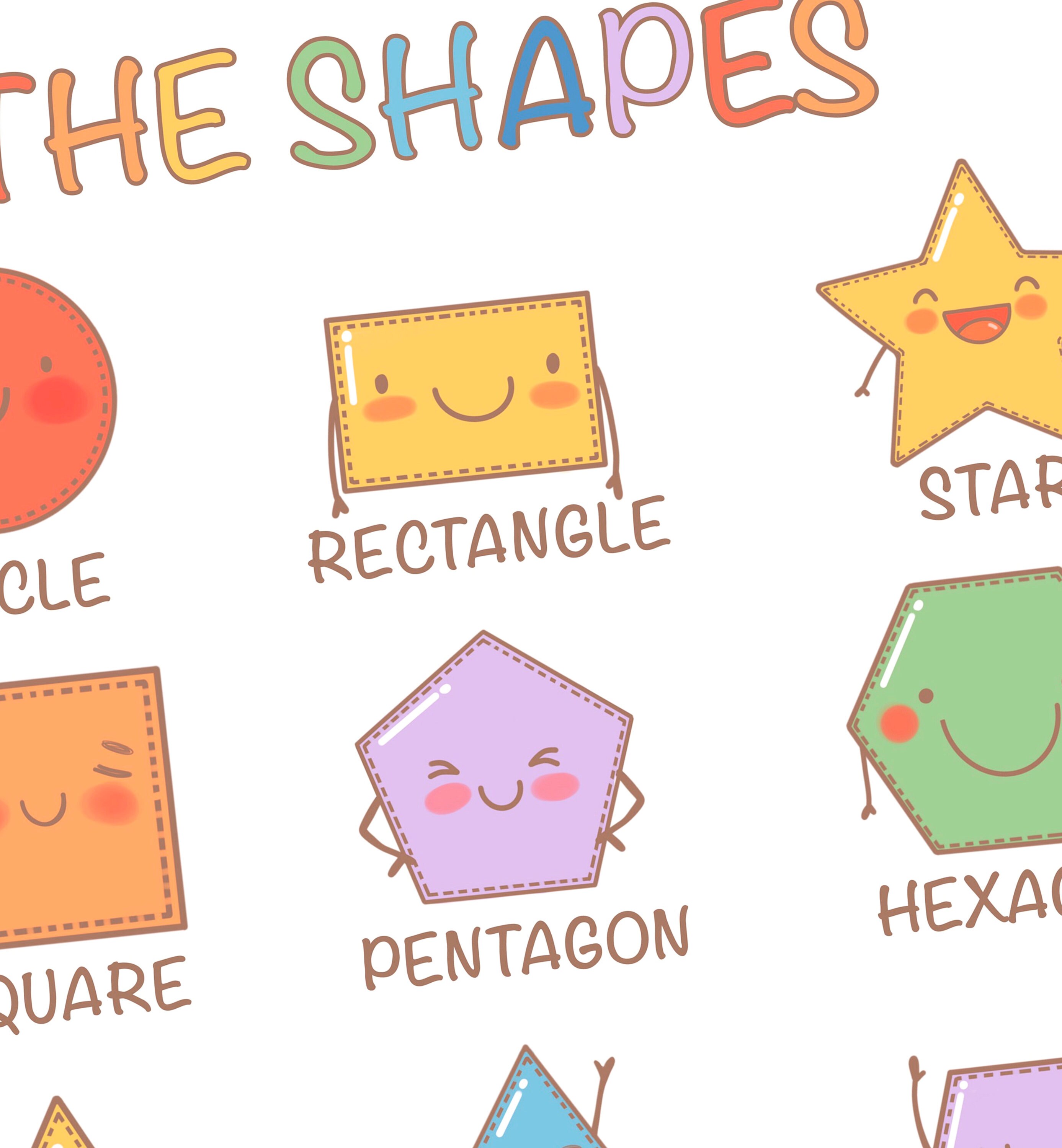 Geometric Shapes Toddler Classroom Posters Printable | Etsy