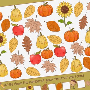 Fall I Spy Game for Toddler I Spy Printable Activities Fall Autumn ...