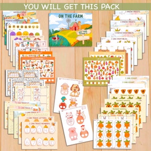 Farm Busy Book Printable Toddler Activities Montessori Homeschool ...