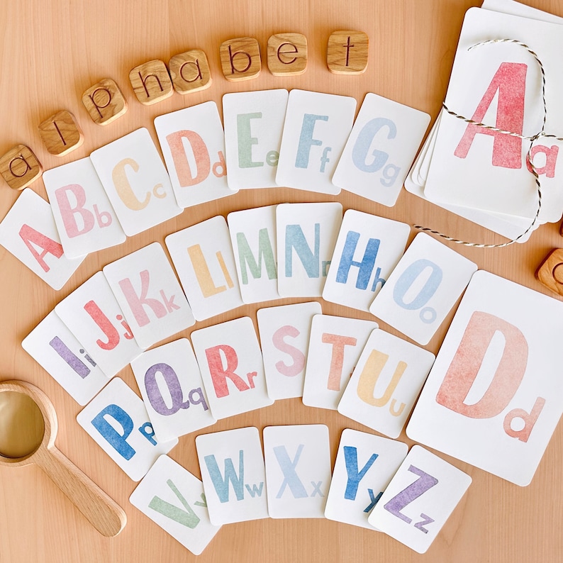 Alphabet Flash Cards Beginning Sounds Cards Learning ABC - Etsy