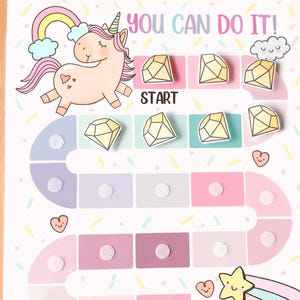 Unicorn Reward Chart Printable Routine Sticker Chart for Kids Behavior ...