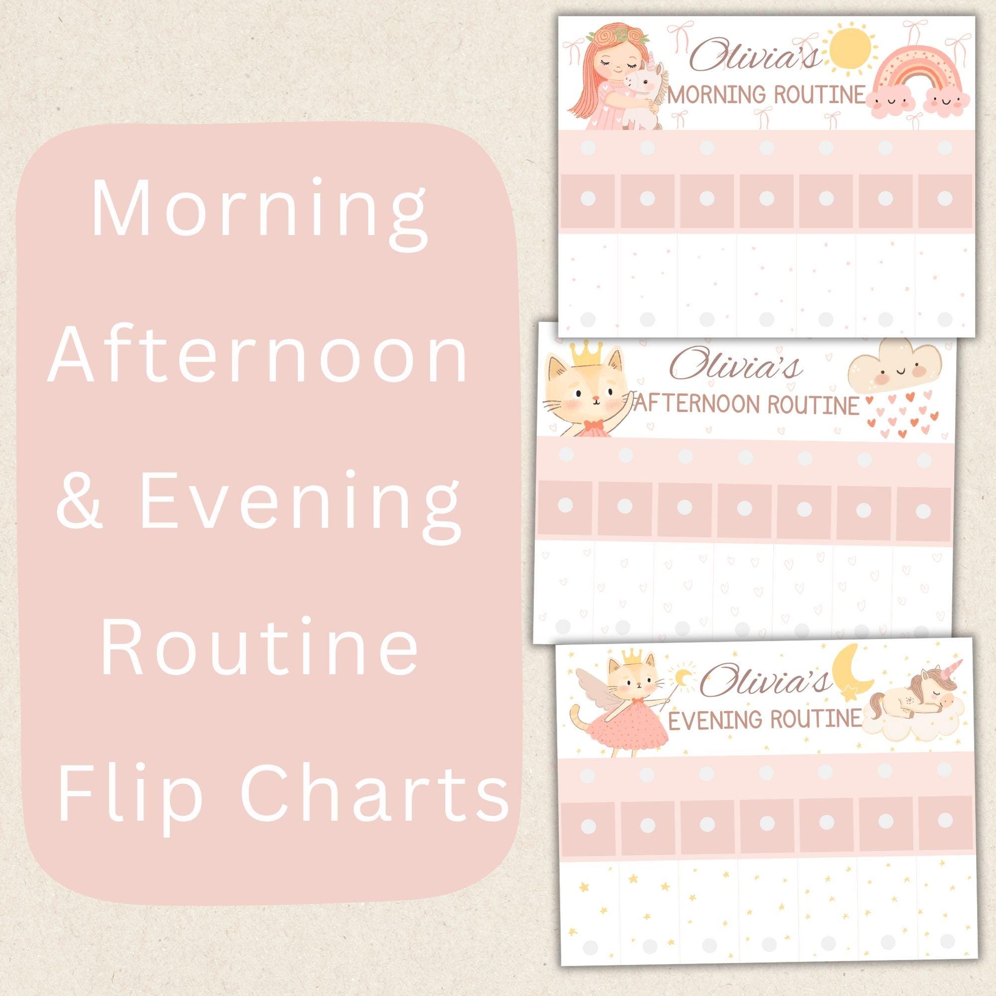 Editable Chore Chart Girls Routine Chart Printable Unicorn Princess ...