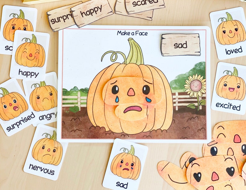 Pumpkin Emotions Activity Behavior Chart for Kids Printable - Etsy