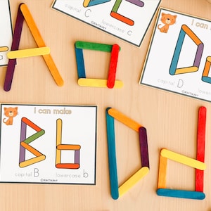 Alphabet Popsicle Sticks Activity: Fine Motor Skills Game (digital ...