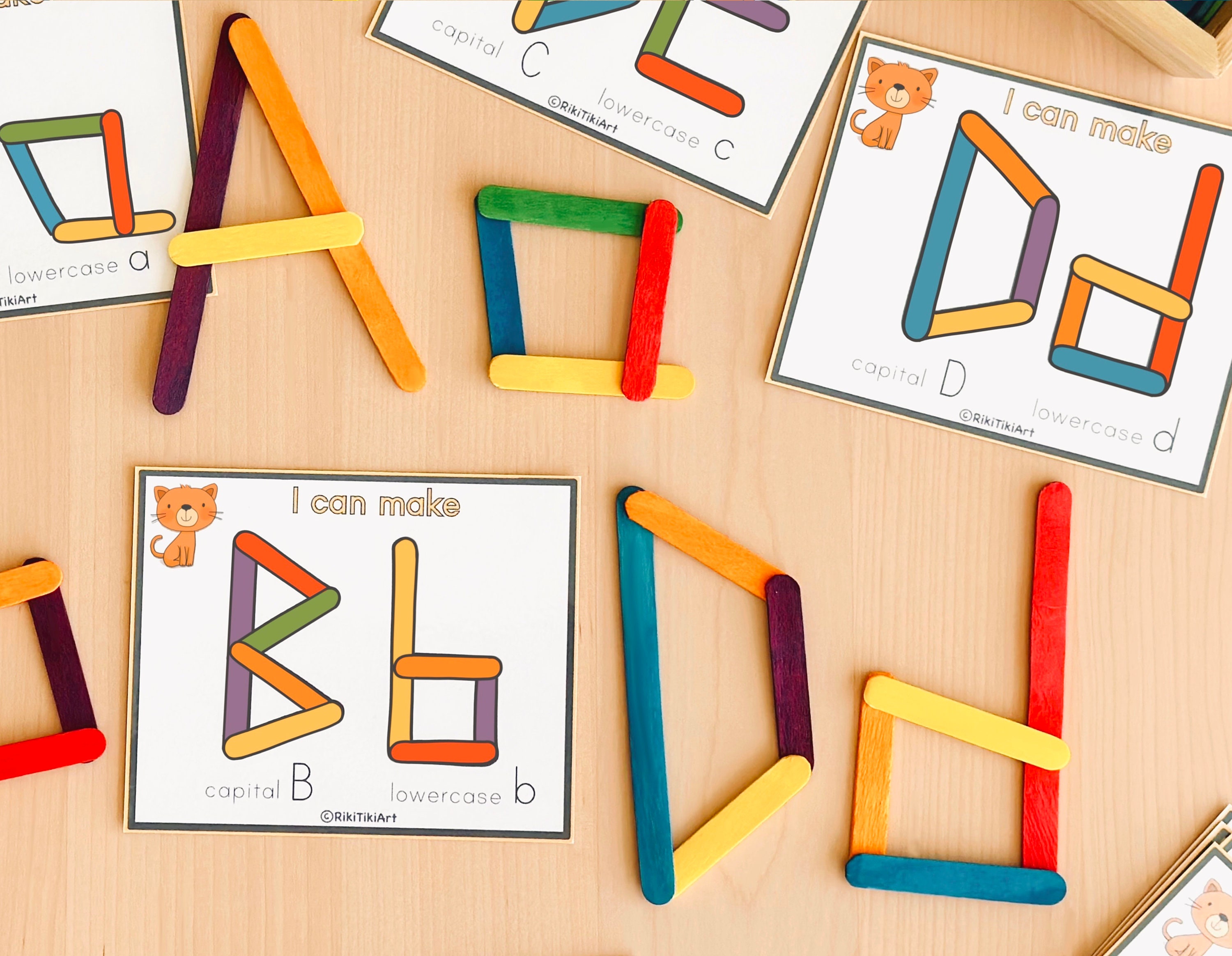 Alphabet Popsicle Sticks Activity: Fine Motor Skills Game (digital ...