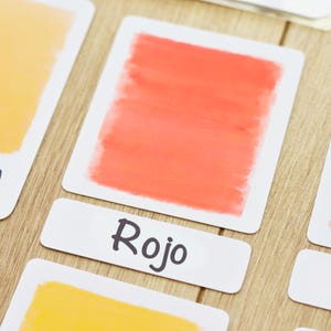 Spanish Color Flash Cards Printable Montessori Cards for Toddlers ...