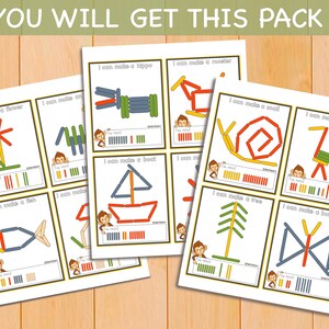 Nature Popsicle Sticks Activity for Toddlers Montessori Activities ...