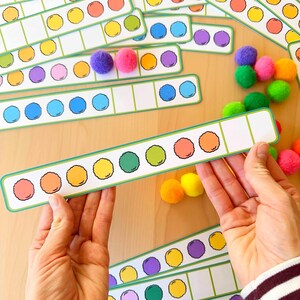 Pom Pom Patterns Activity for Toddlers Color Sorting Occupational ...