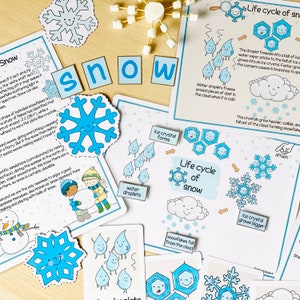 Snow Unit Study Snowflakes Printable Resources Homeschool Learning ...