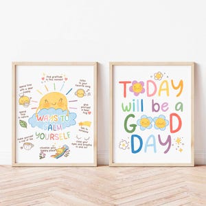 Today Will Be A Good Day Calming Corner Poster Mental Health Kids Room ...