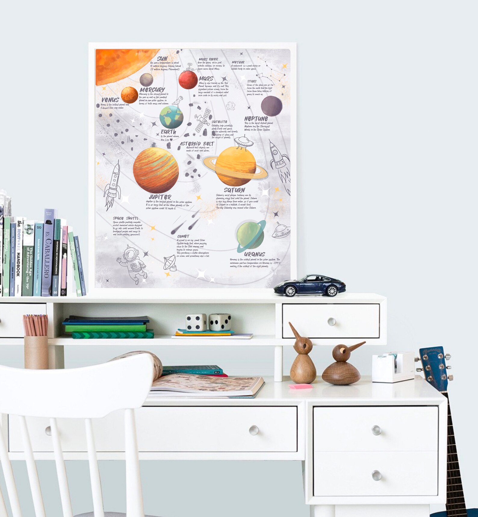 Educational Prints, Solar System Print - Downloadable Prints ...