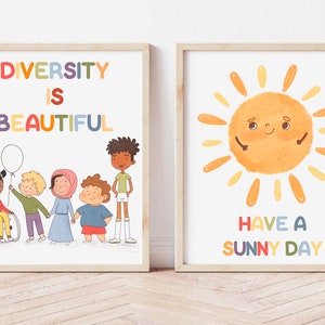 Set of 8 Calm Down Posters School Counselor Therapy Office Decor Growth ...