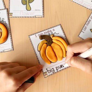 Pumpkin Play Dough Mats Fall Fine Motor Skills Pumpkin Activity Kids ...