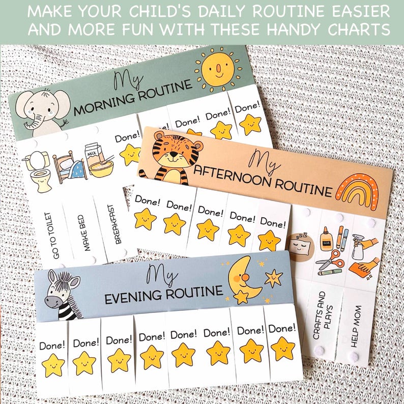 Toddler Daily Routine Chart: Printable Visual Aid (PDF Download) - Etsy