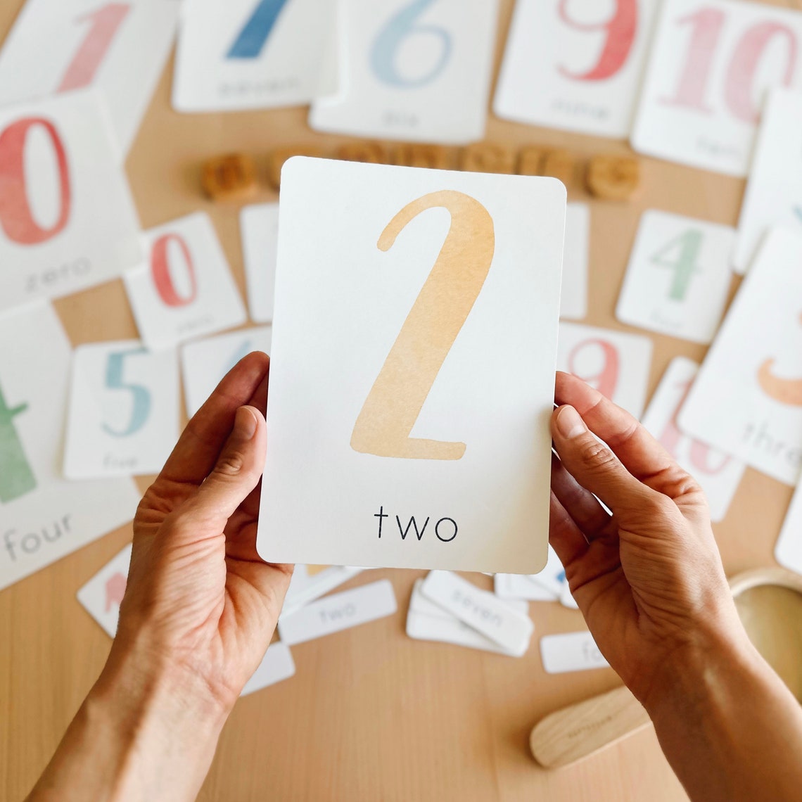 Number Flash Cards Homeschool Preschool Montessori Printable Cards Math ...