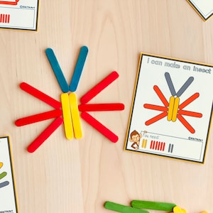 Nature Popsicle Sticks Activity for Toddlers Montessori Activities ...