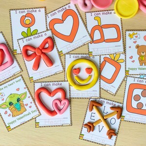 Valentines Day Play Dough Mats Printable Play Doh Activity Fine Motor ...