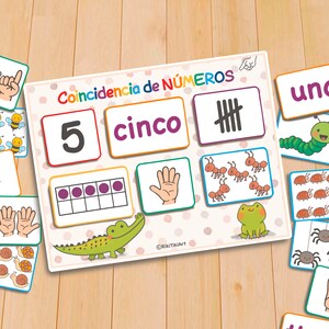 Spanish Matching Activity Number Match Learning Resources Montessori ...