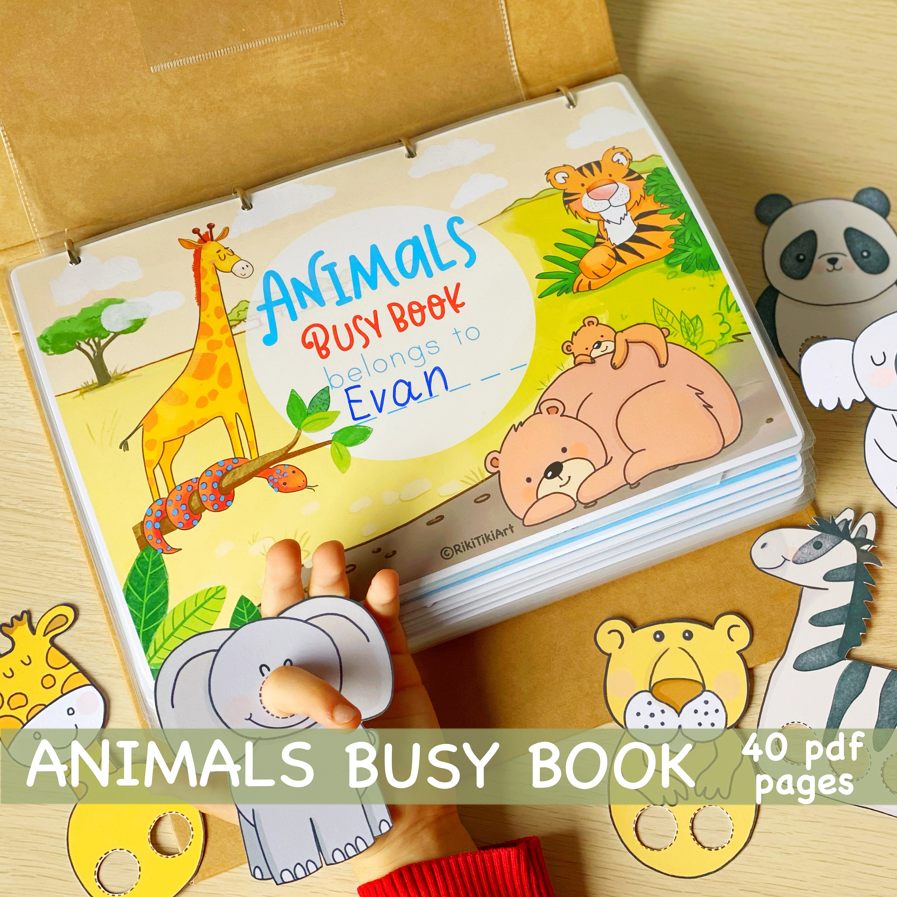 World Animals Busy Book Printable Preschool Curriculum | Etsy