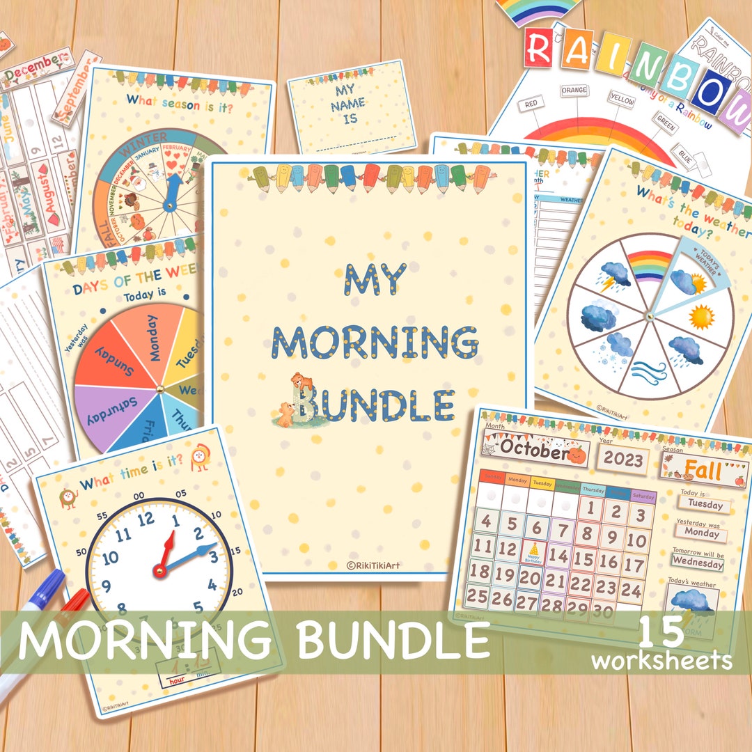 Busy Book My Morning Bundle, Circle Time Printable Preschool Curriculum ...