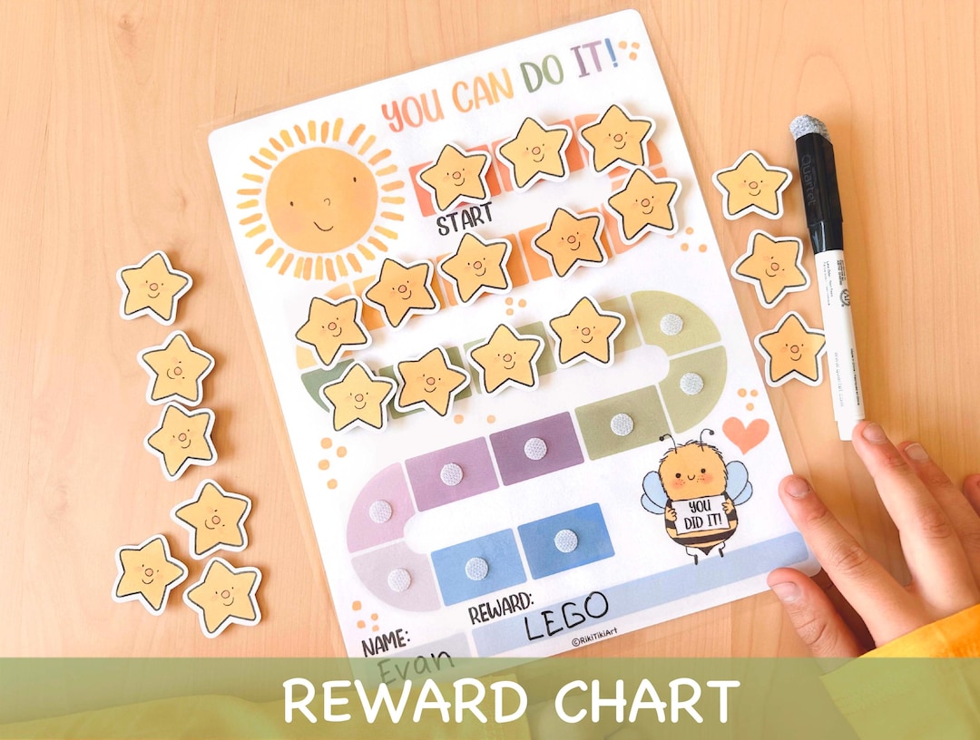 Printable Reward Chart for Kids Toddler Goal Chart Printable Kids ...