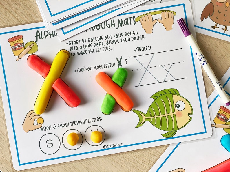 Alphabet Play Doh Mats Printable Toddler Activities ABC Play | Etsy