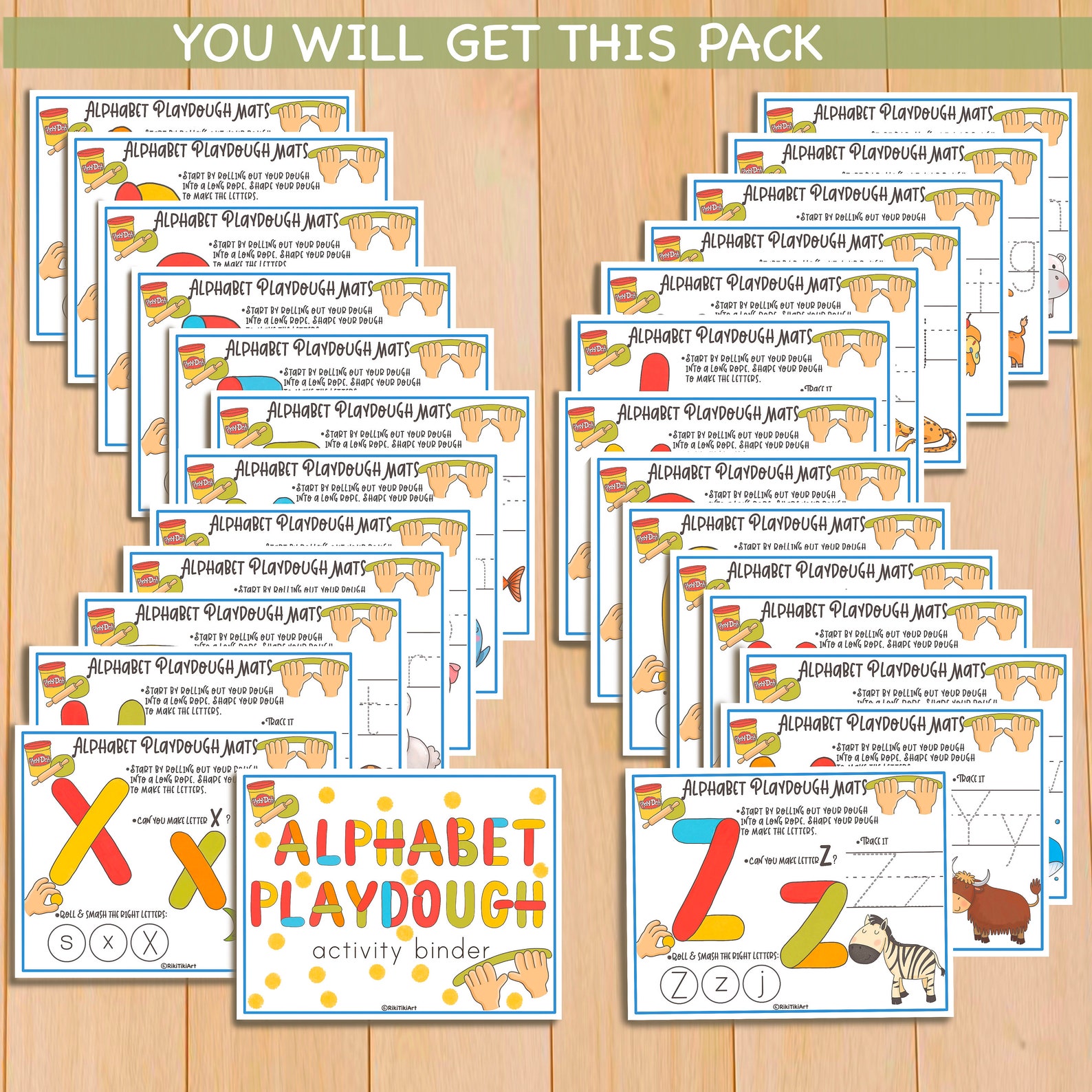 Alphabet Play Doh Mats Printable Toddler Activities ABC Play | Etsy