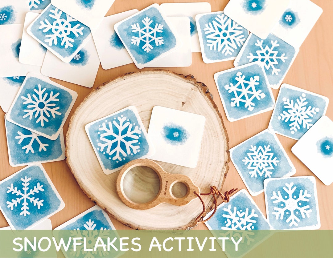 Snowflakes Study Activity Christmas Activities for Kids Montessori ...