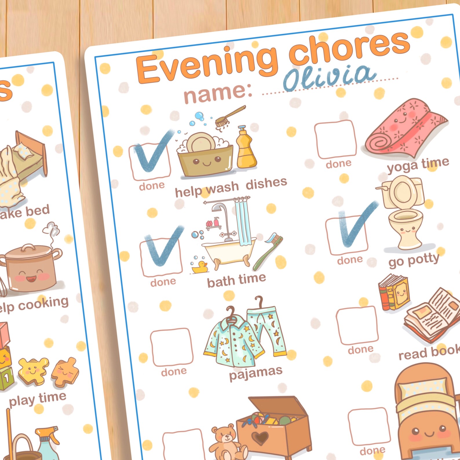 Daily Routine Printable Kids Chore Chart Printable Daily - Etsy