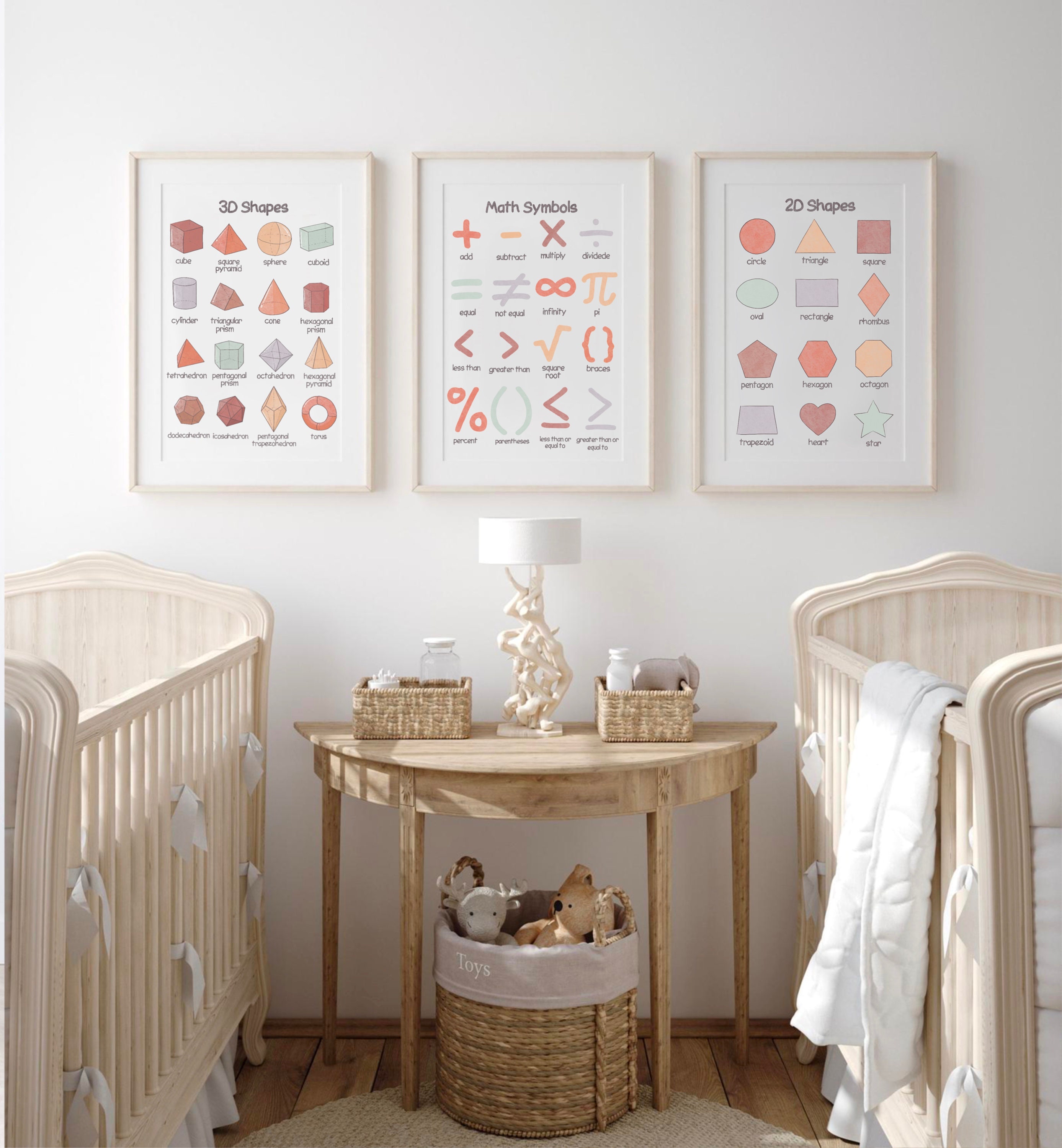 Math Symbols Poster Montessori Playroom Wall Art Mathematical | Etsy