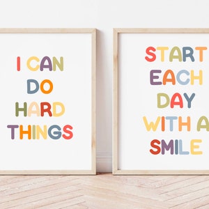 Set of 8 Calm Down Posters School Counselor Therapy Office Decor Growth ...