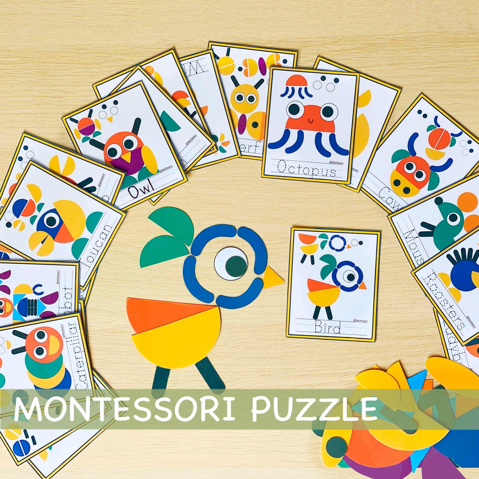 Montessori Printable Puzzle Preschool Toddler Activities - Etsy