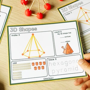 Toothpicks and Play Doh 3D Shapes Activity Game for Toddler Play Dough ...