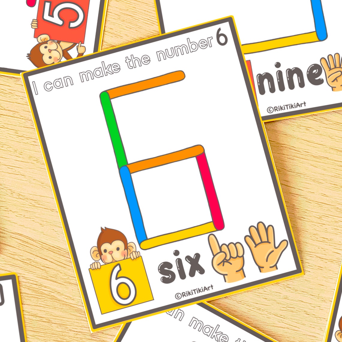 Popsicle Sticks Numbers Activity Game for Toddlers Montessori | Etsy