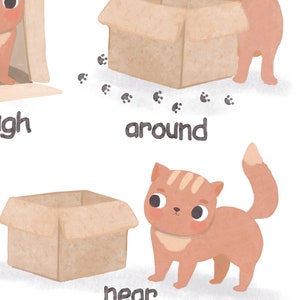 Prepositions Homeschool Print Classroom Educational Posters for Toddler ...