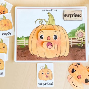 Pumpkin Emotions Activity Behavior Chart for Kids Printable Montessori ...